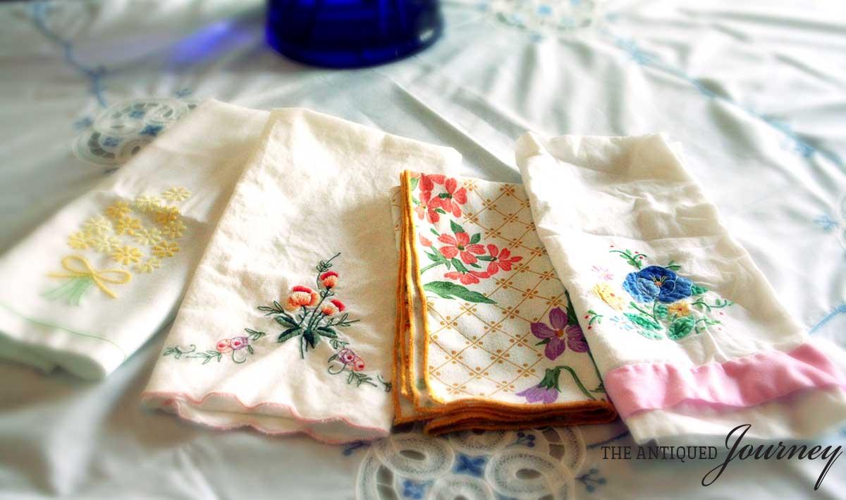 How To Collect and Display Vintage Linens - The Antiqued Journey