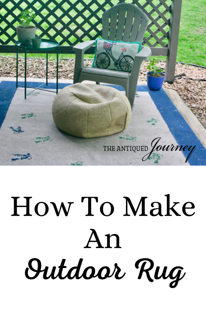 How To Make An Outdoor Rug - The Antiqued Journey