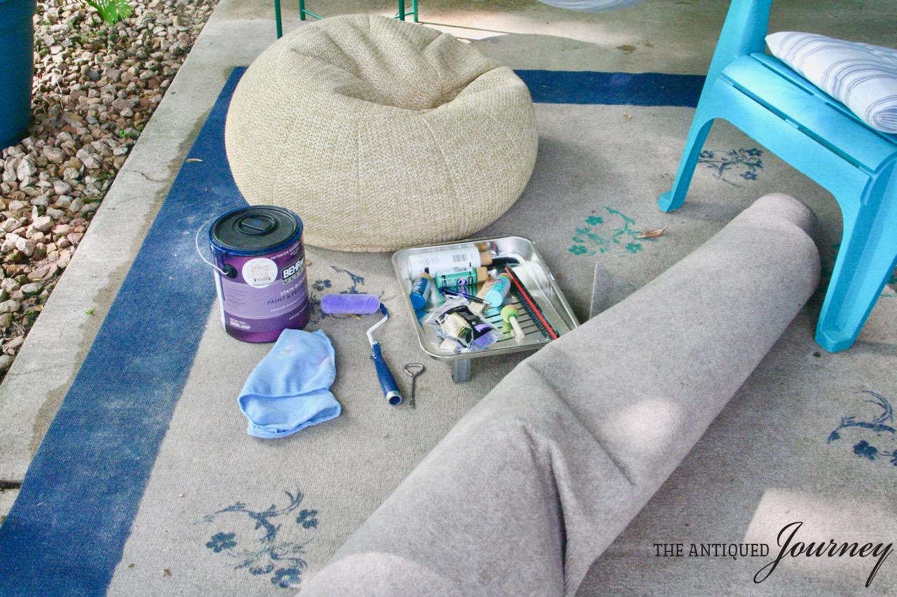 How To Make An Outdoor Rug - The Antiqued Journey