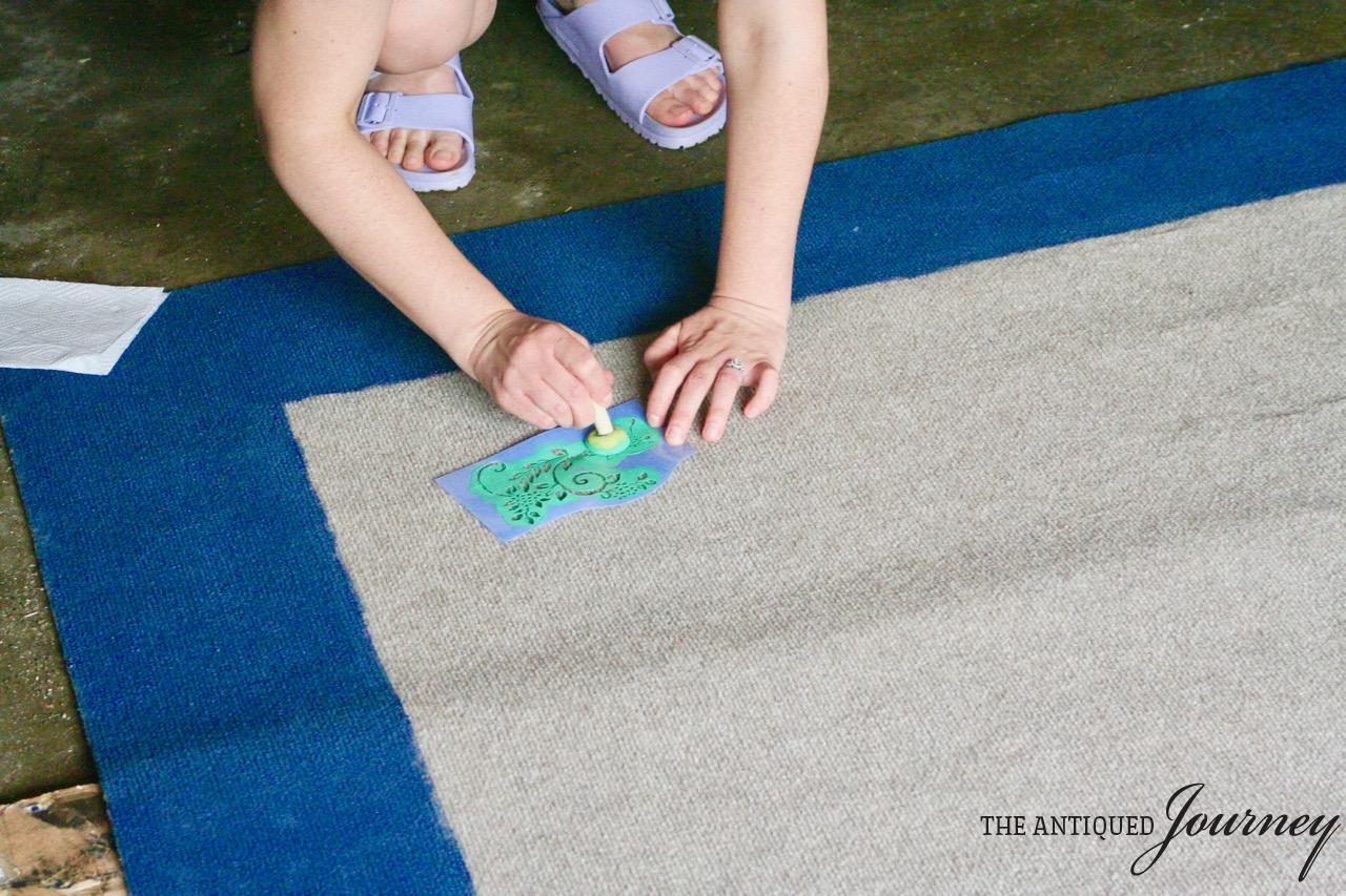 How To Make An Outdoor Rug - The Antiqued Journey