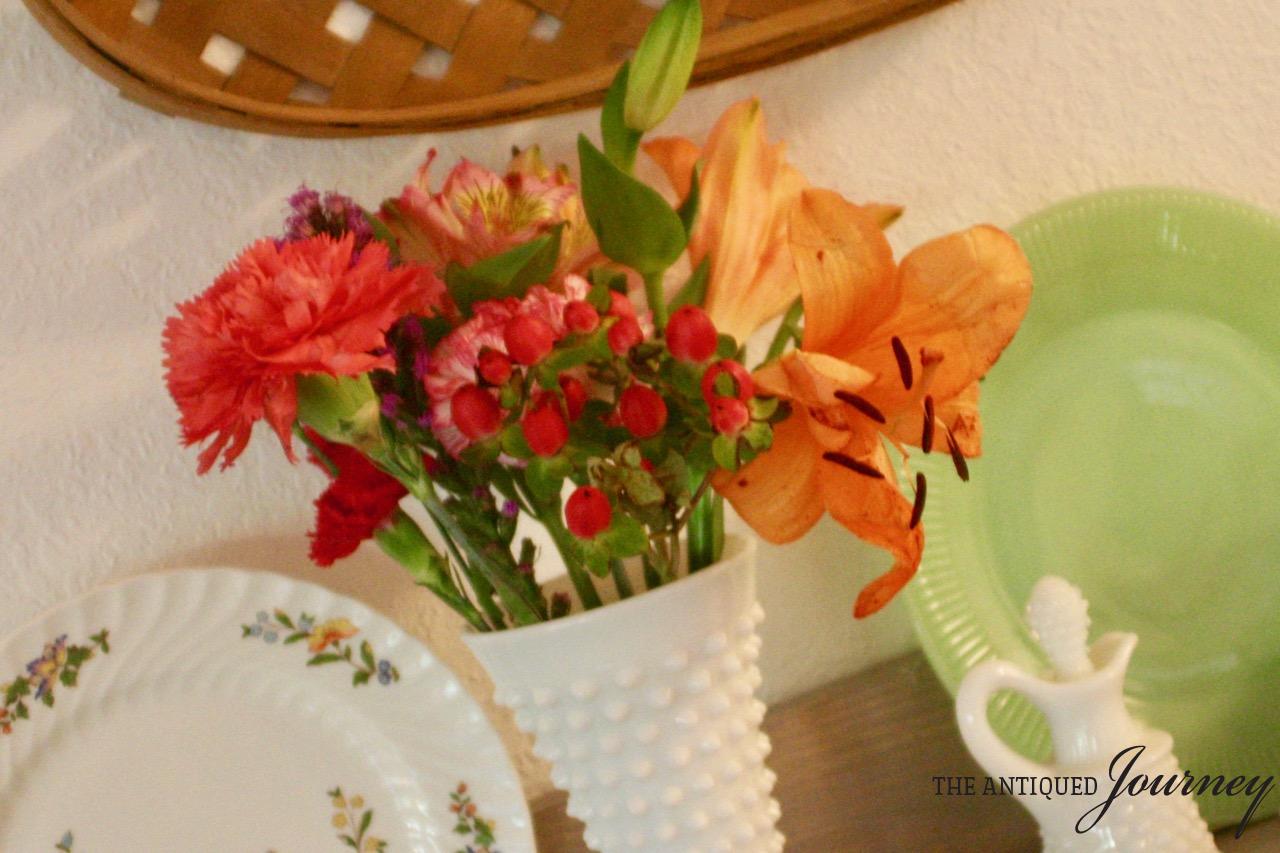 Decorating Ideas for Hobnail Glass - The Antiqued Journey