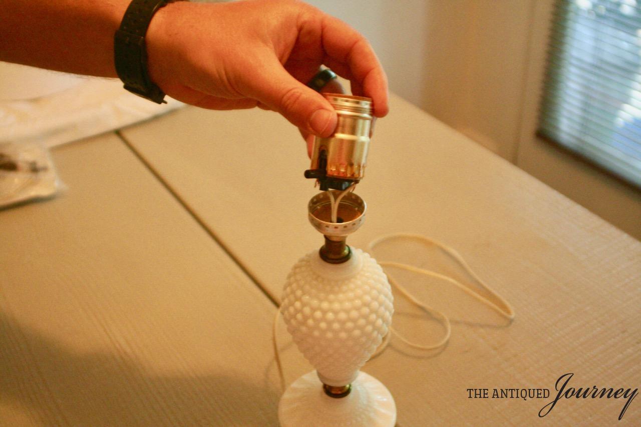 How To Re-Wire A Vintage Lamp - The Antiqued Journey
