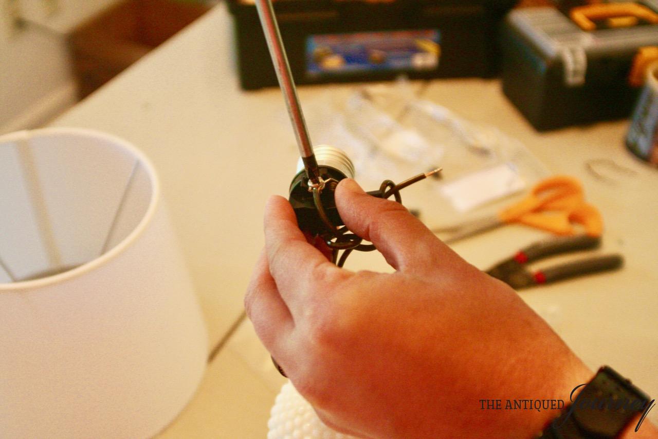 How To Re-Wire A Vintage Lamp - The Antiqued Journey