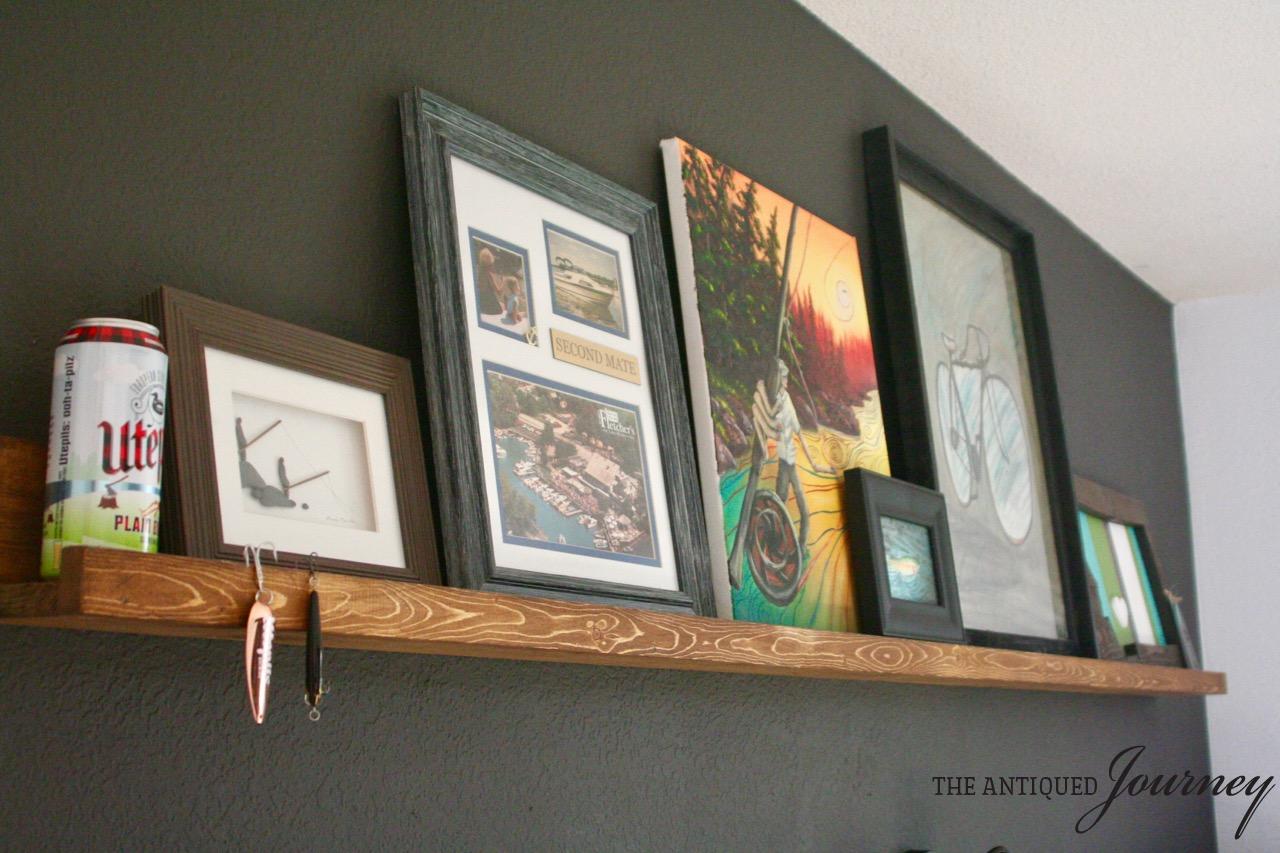 How To Style A Picture Rail Using Vintage Finds - The Antiqued Journey
