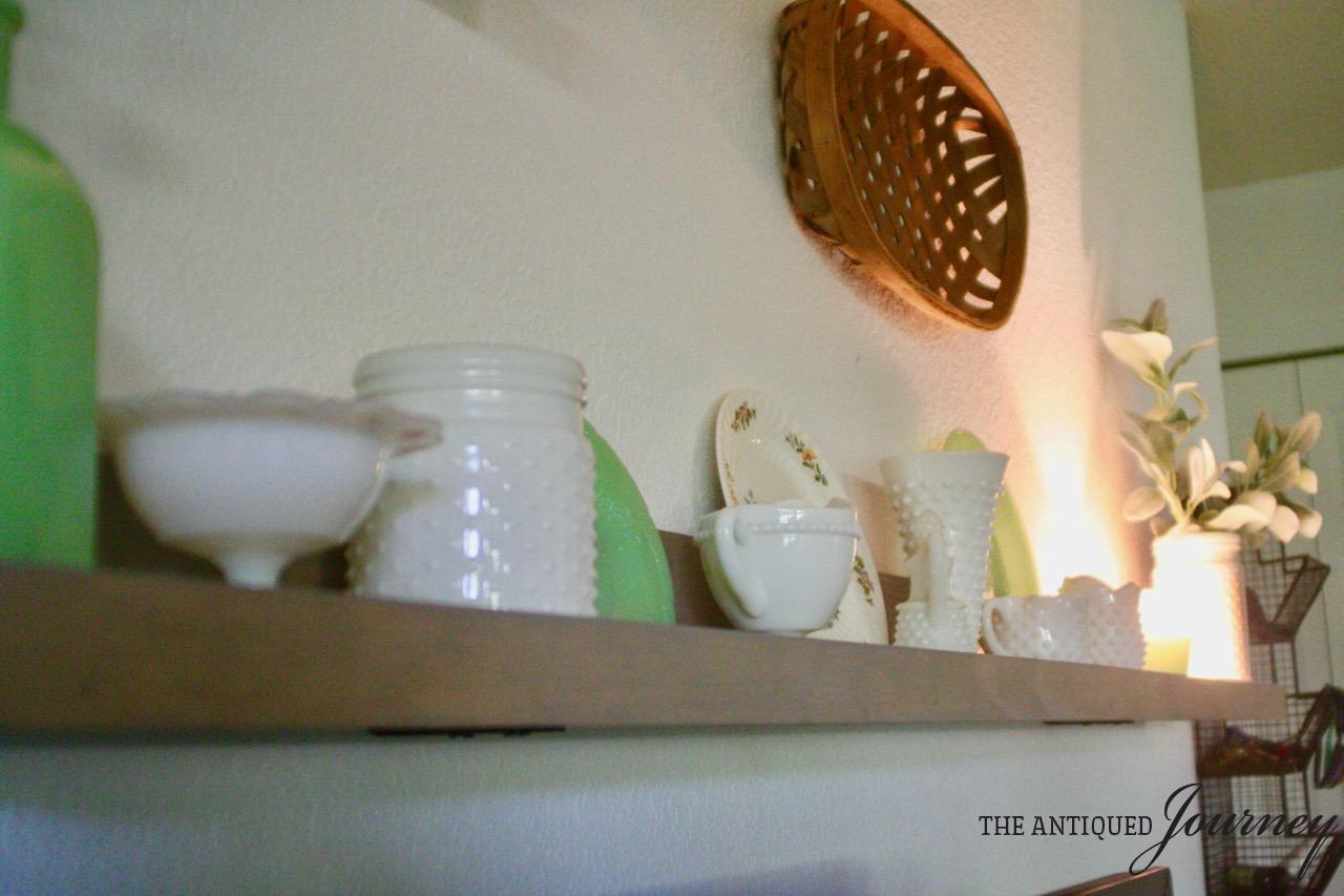 How To Style A Picture Rail Using Vintage Finds - The Antiqued Journey