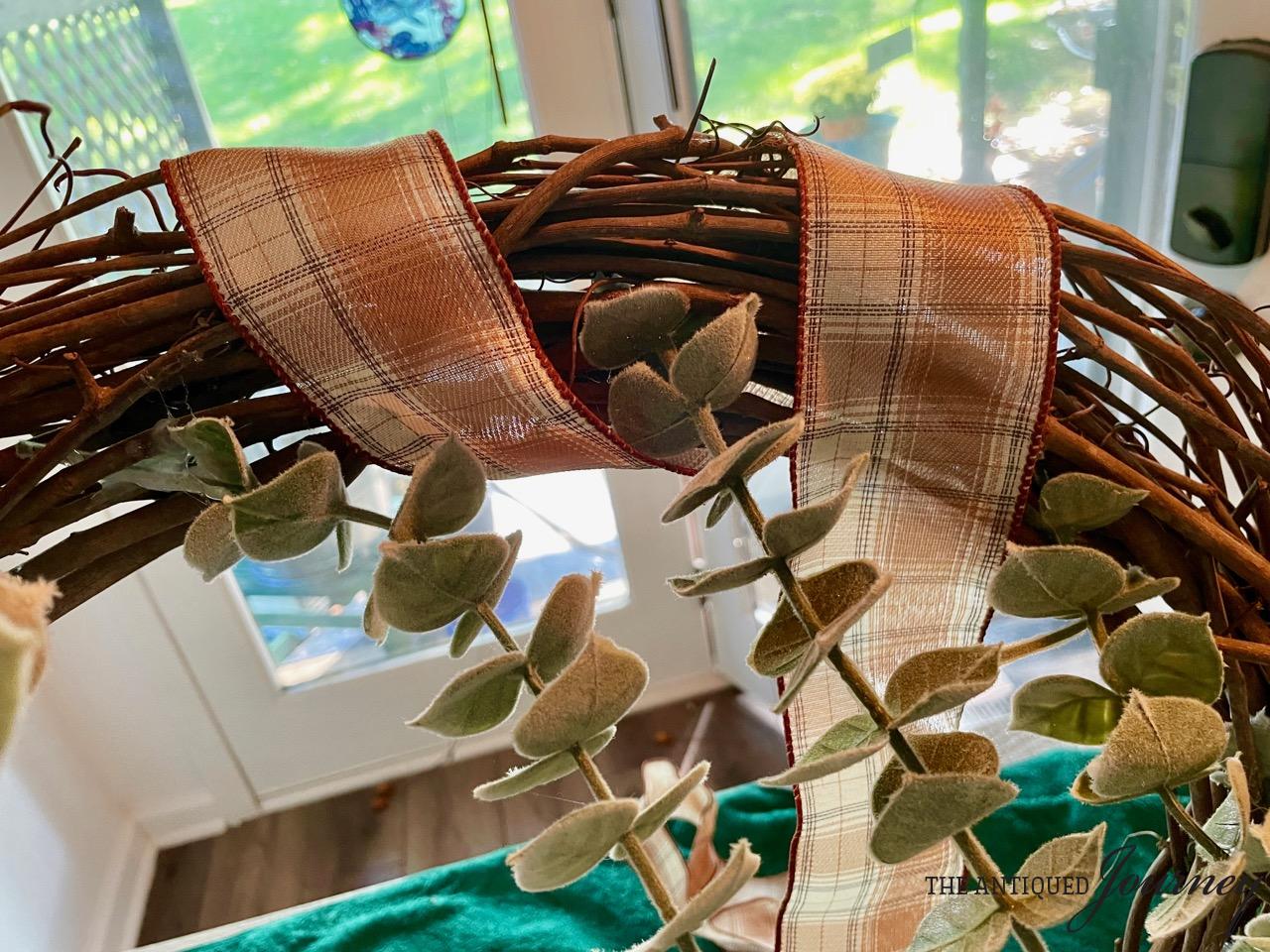 Easy DIY Fall Grapevine Wreath - The Antiqued Journey