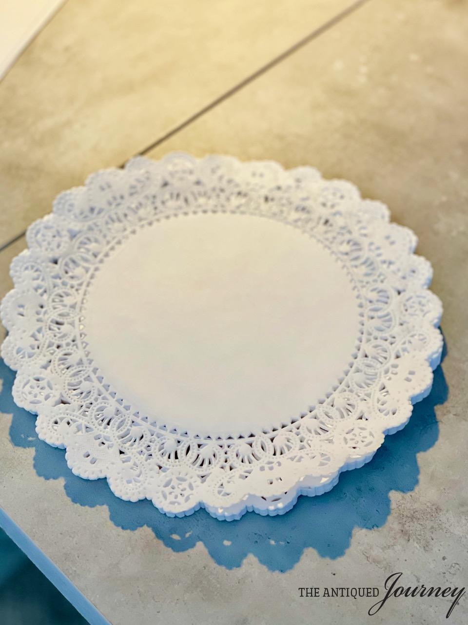 DIY Valentine's Wreath Using Paper Doilies - The Antiqued Journey
