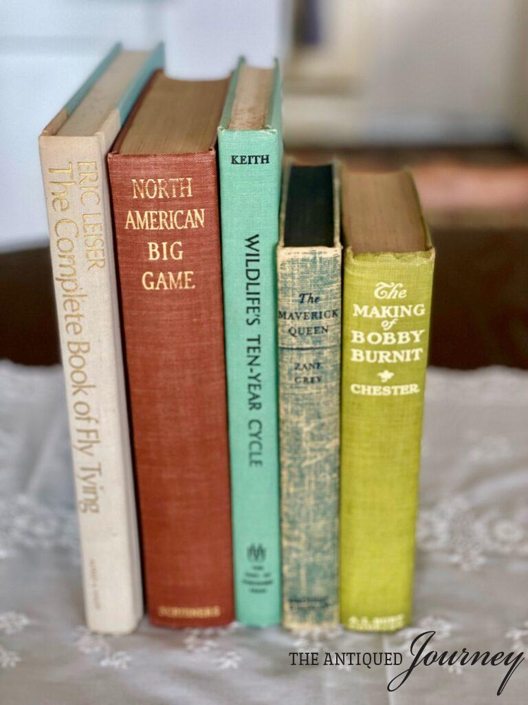 3 Ways To Decorate With Vintage Books - The Antiqued Journey