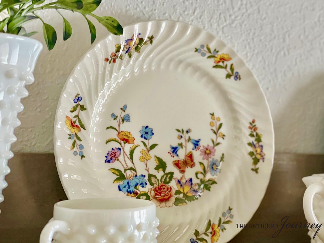 Spring Home Tour With Vintage Florals - The Antiqued Journey