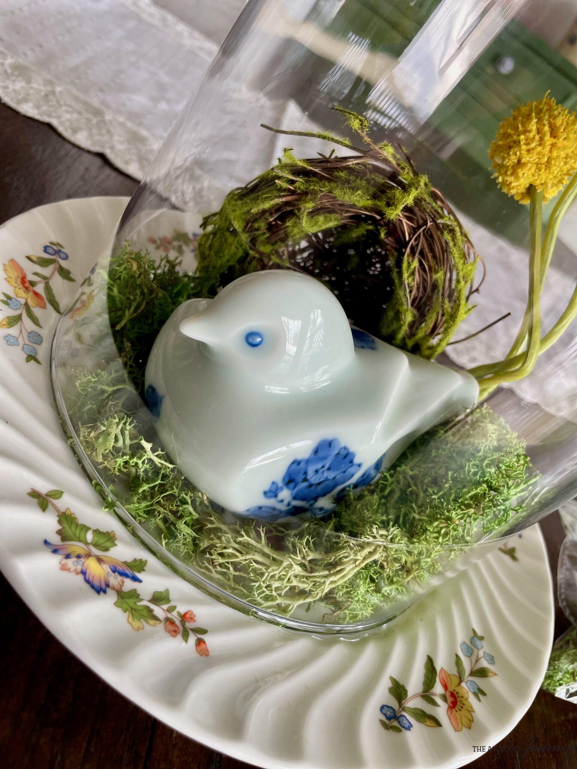 Pretty Spring Cloche Ideas with Vintage Decor - The Antiqued Journey