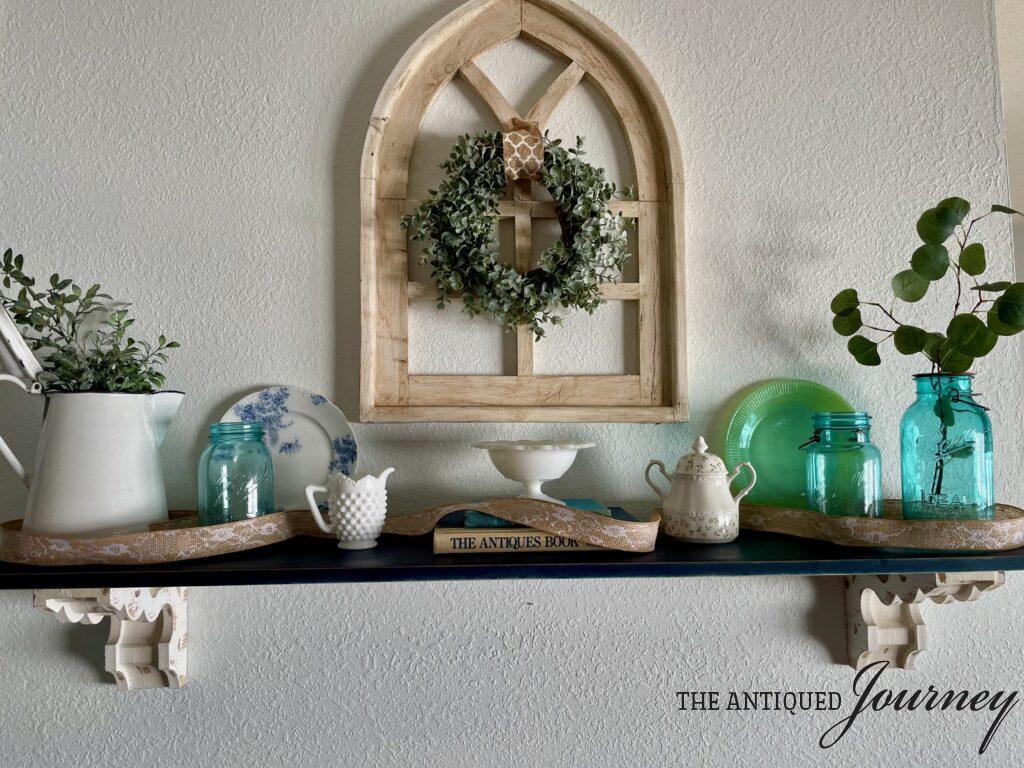 The Easiest Shelf Styling Tips - The Antiqued Journey