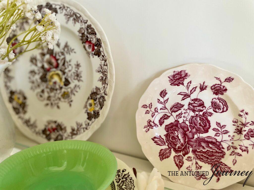 Vintage Hutch Decor Ideas for Spring - The Antiqued Journey