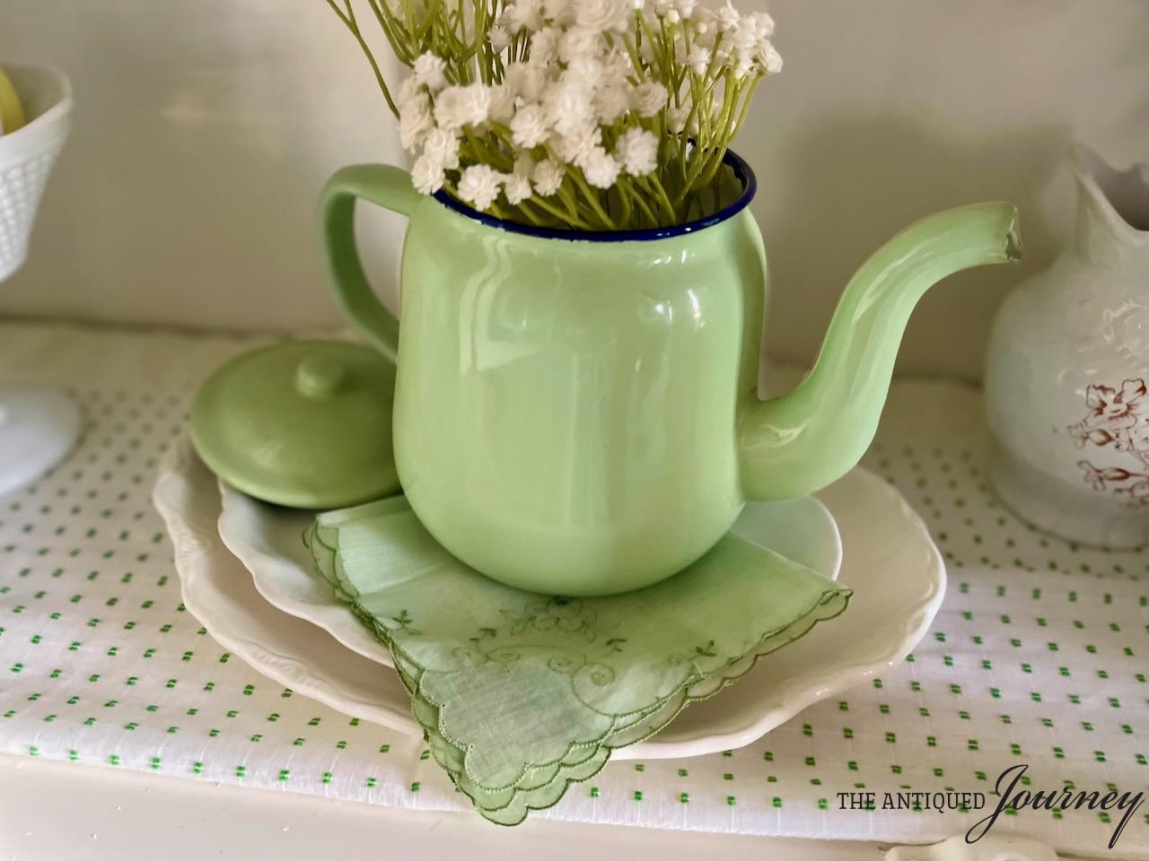 How To Use Vintage Handkerchiefs as Decor - The Antiqued Journey