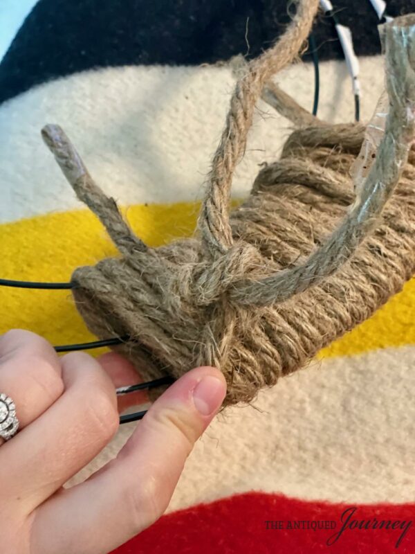 Simple Fall Wreath DIY with Braided Rope - The Antiqued Journey