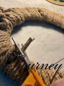 Simple Fall Wreath DIY with Braided Rope - The Antiqued Journey