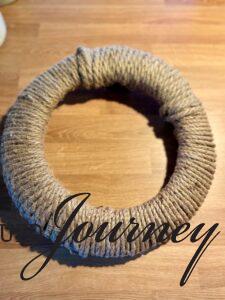 Simple Fall Wreath DIY with Braided Rope - The Antiqued Journey