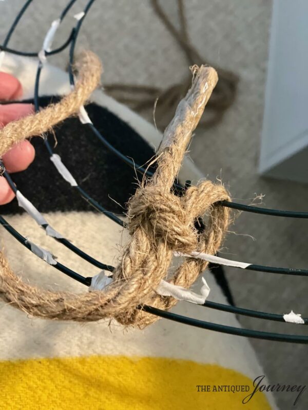 Simple Fall Wreath DIY with Braided Rope - The Antiqued Journey