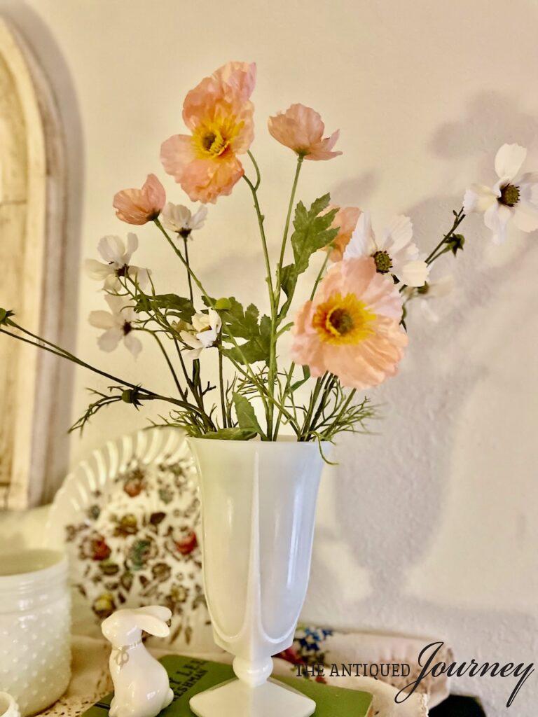 Breezy Summer Decorating with Thrifted Vintage Milk Glass - The ...