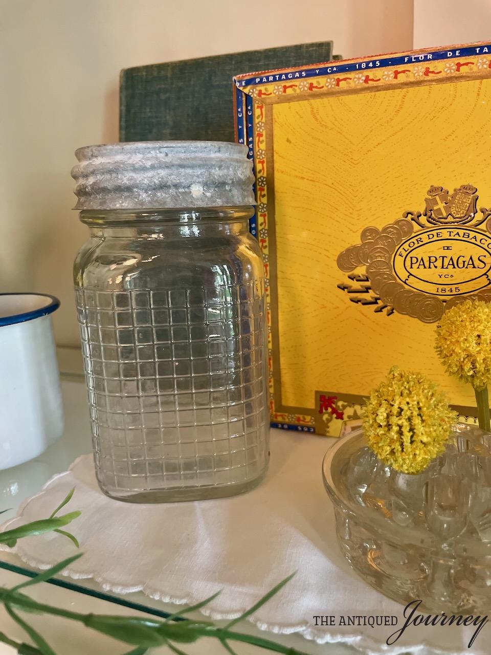 Creative Decor Ideas for Vintage Glass Jars - The Antiqued Journey