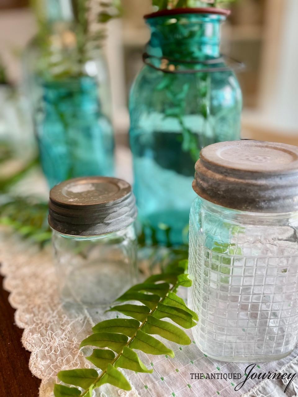 Creative Decor Ideas for Vintage Glass Jars - The Antiqued Journey