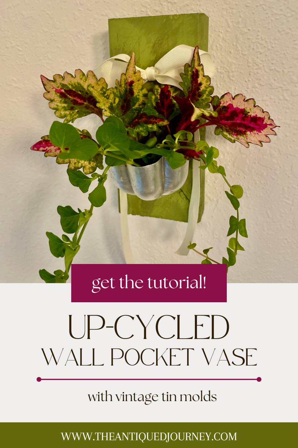Up-Cycle Tin Molds Into Stylish Vintage Wall Pockets - The Antiqued Journey