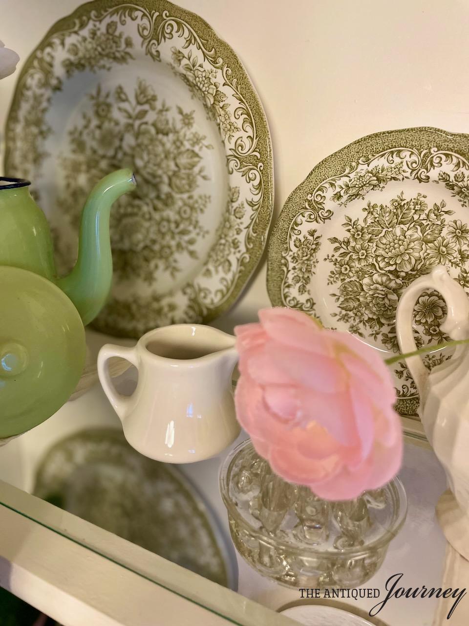 Spring Hutch Refresh: Shelf Decor Ideas with Vintage Style - The ...